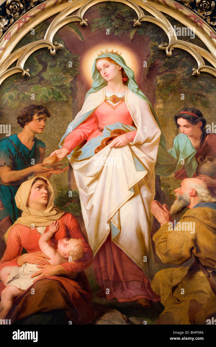 holy Elizabeth from Hungary - st. Elizabeth church in Vienna Stock ...