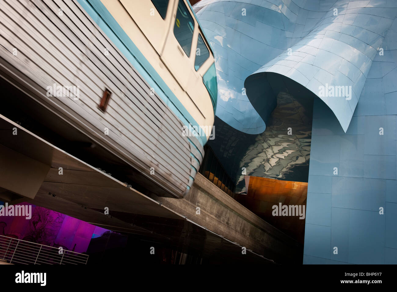 At the Experience Music Project museum in the Seattle Center, the ...