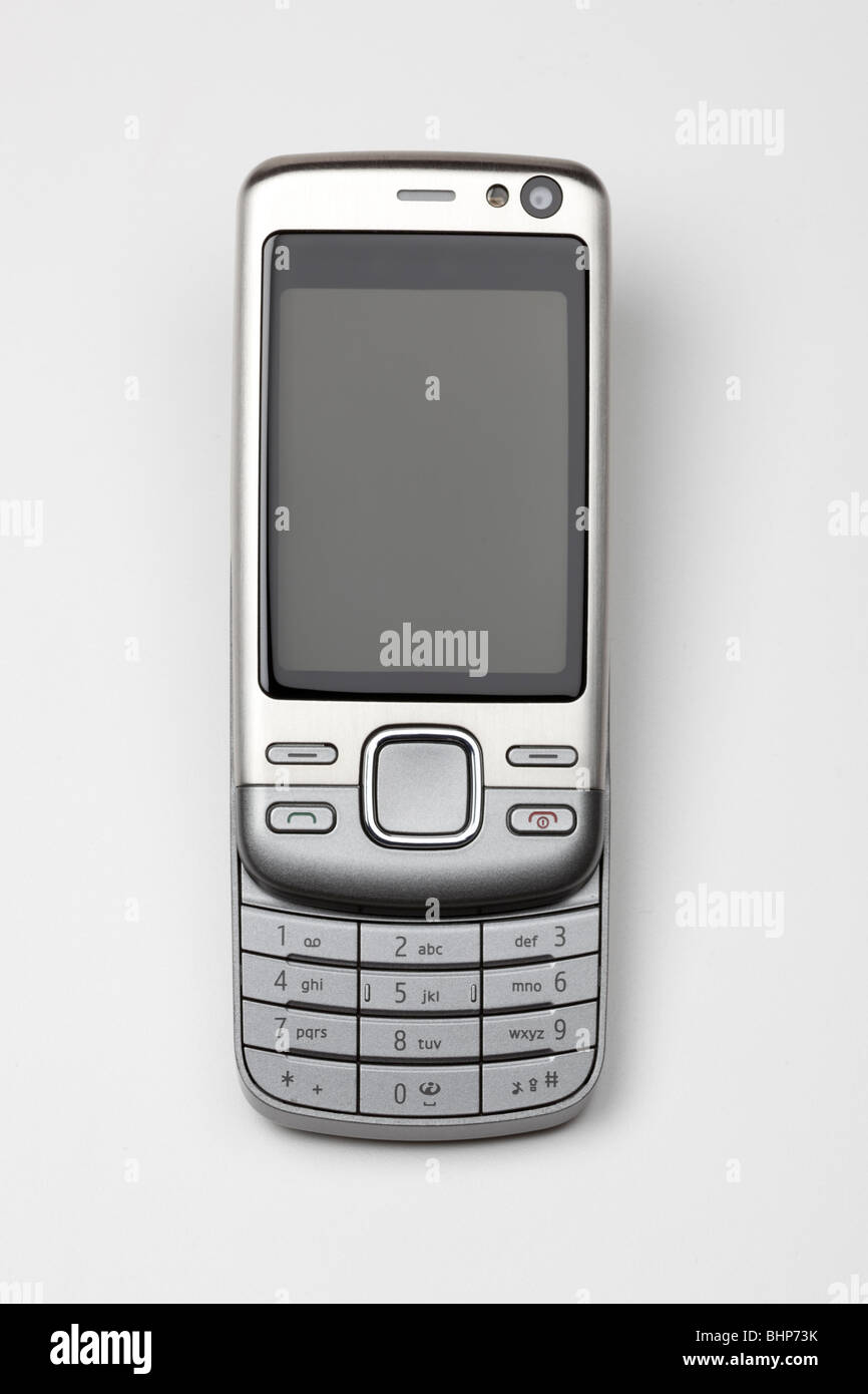 silver mobile phone Stock Photo - Alamy