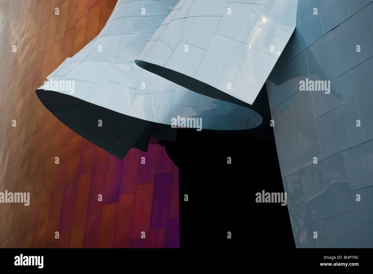 This is an architectural detail of the Experience Music Project ...