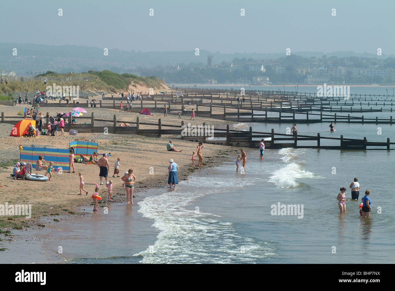 Devon coast looking at Exmouth Stock Photo - Alamy