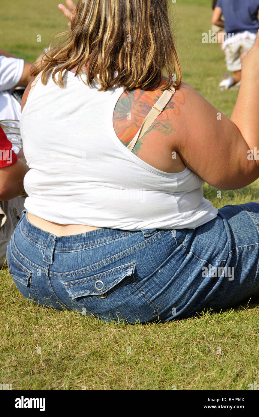 Very fat woman Stock Photo - Alamy