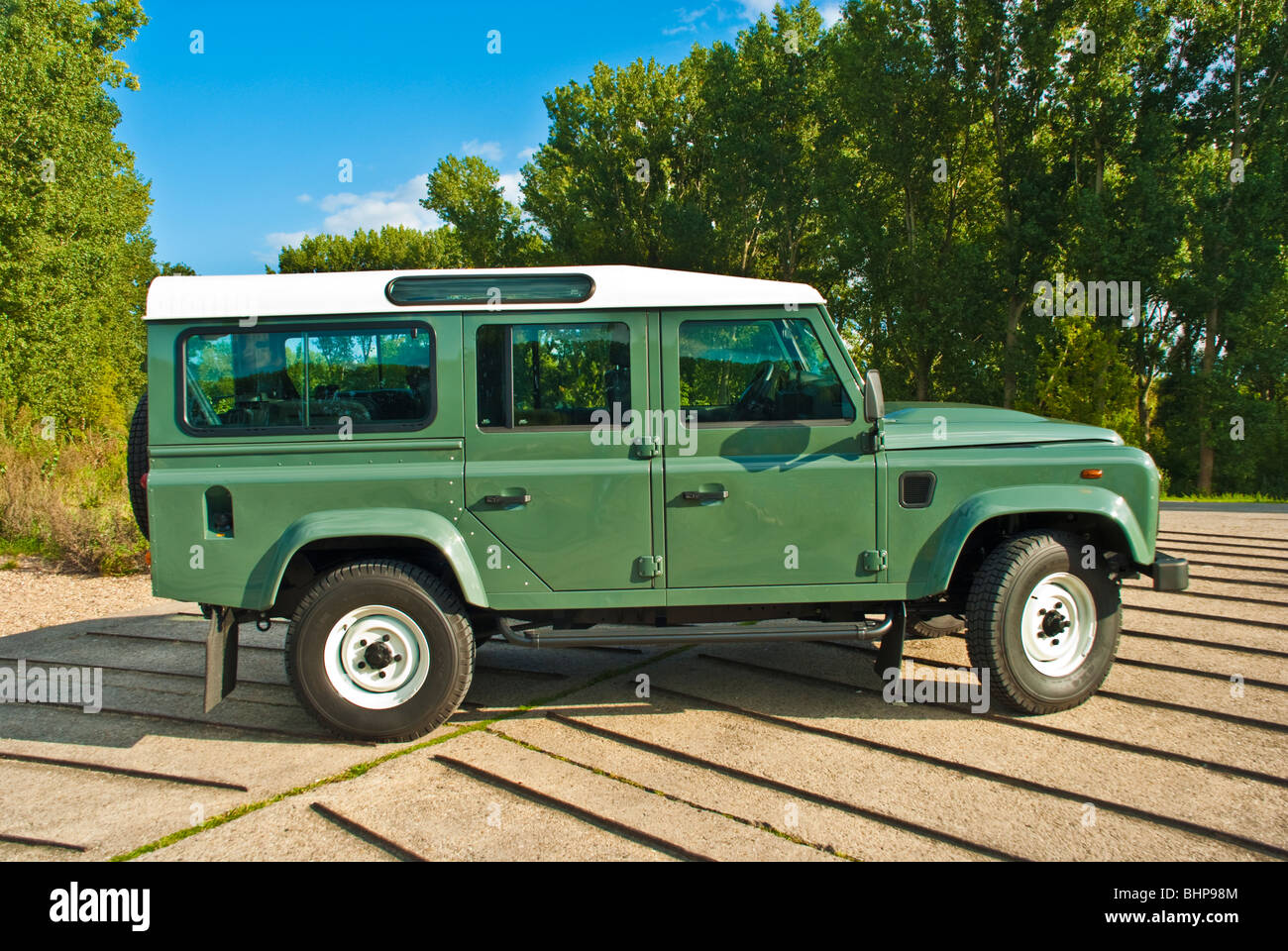 Classical Land Rover Defender 110 off road four wheel drive car, 2008 ...