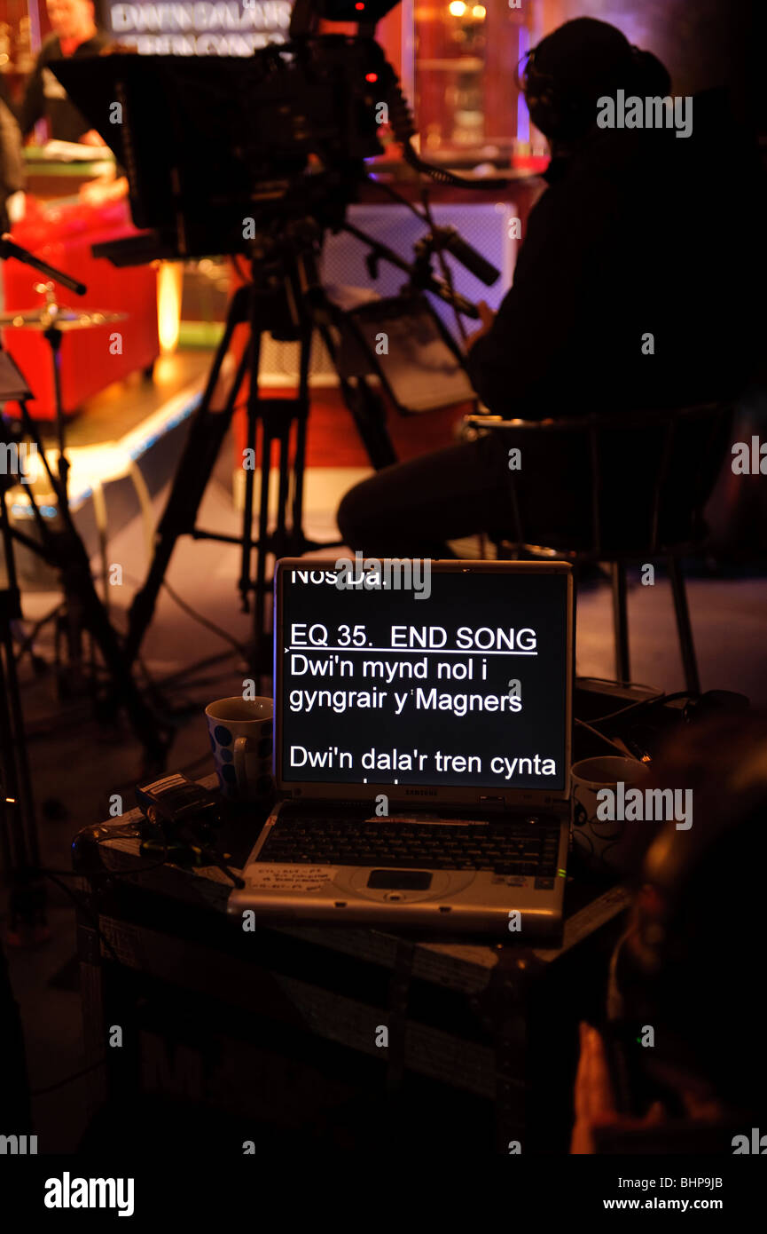 Recording a welsh language television programme for S4C at The Pop ...