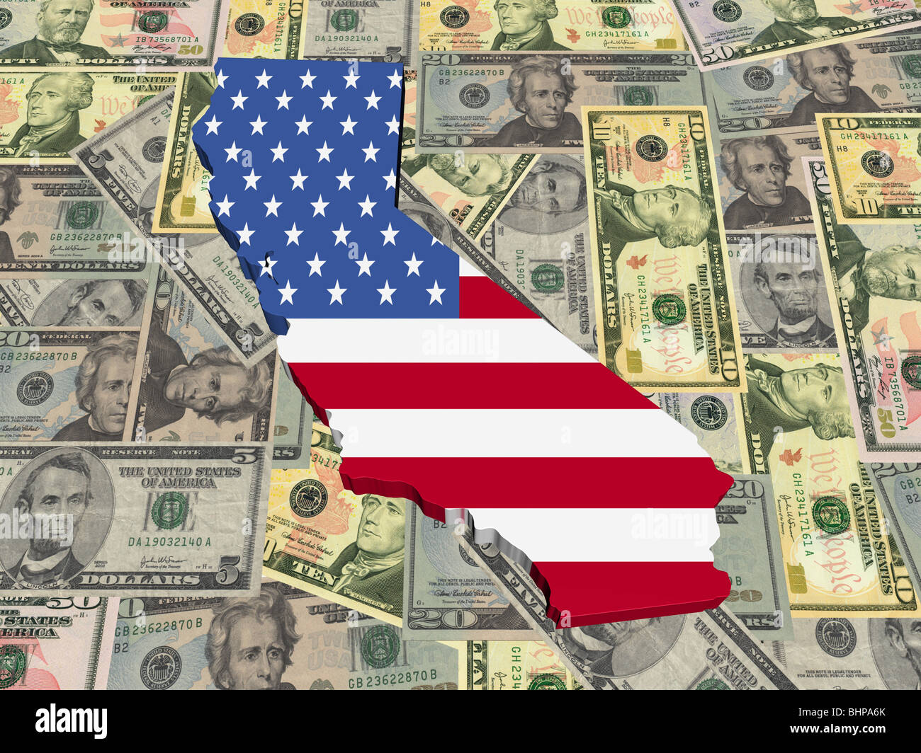 California wealth map hi-res stock photography and images - Alamy