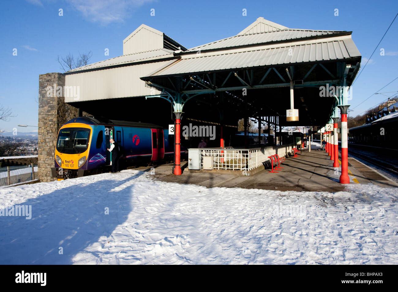 Oxenholme The Lake District Railway Station in the Winter Snow The ...