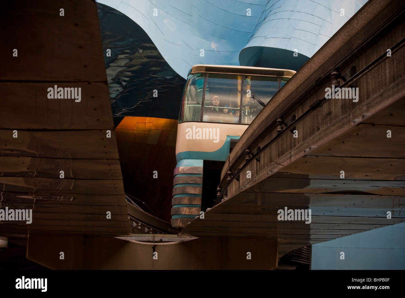 At the Experience Music Project museum in the Seattle Center, the ...