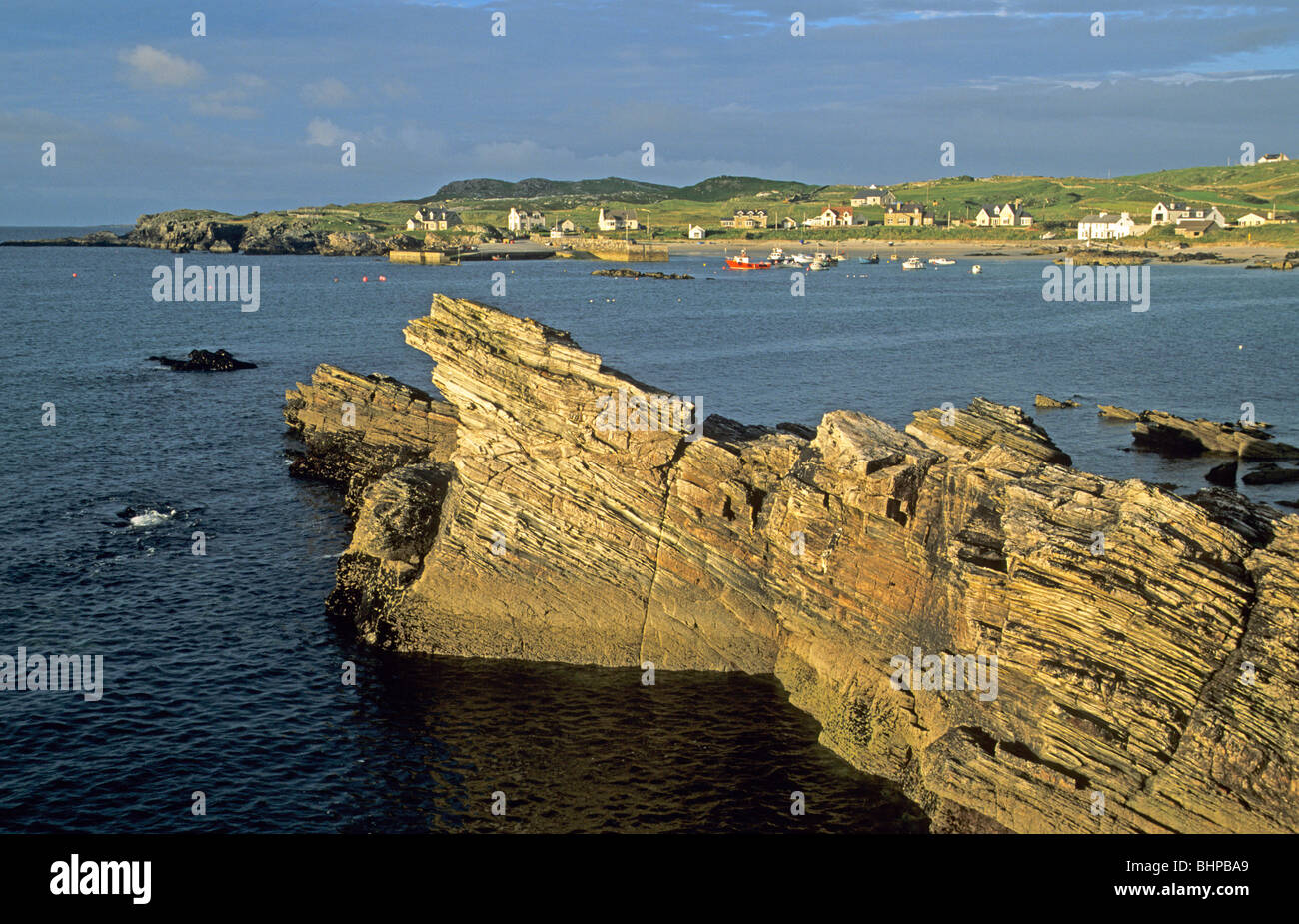 fishing harbour Portnablagh, Co. Donegal, Republic of Ireland Stock ...