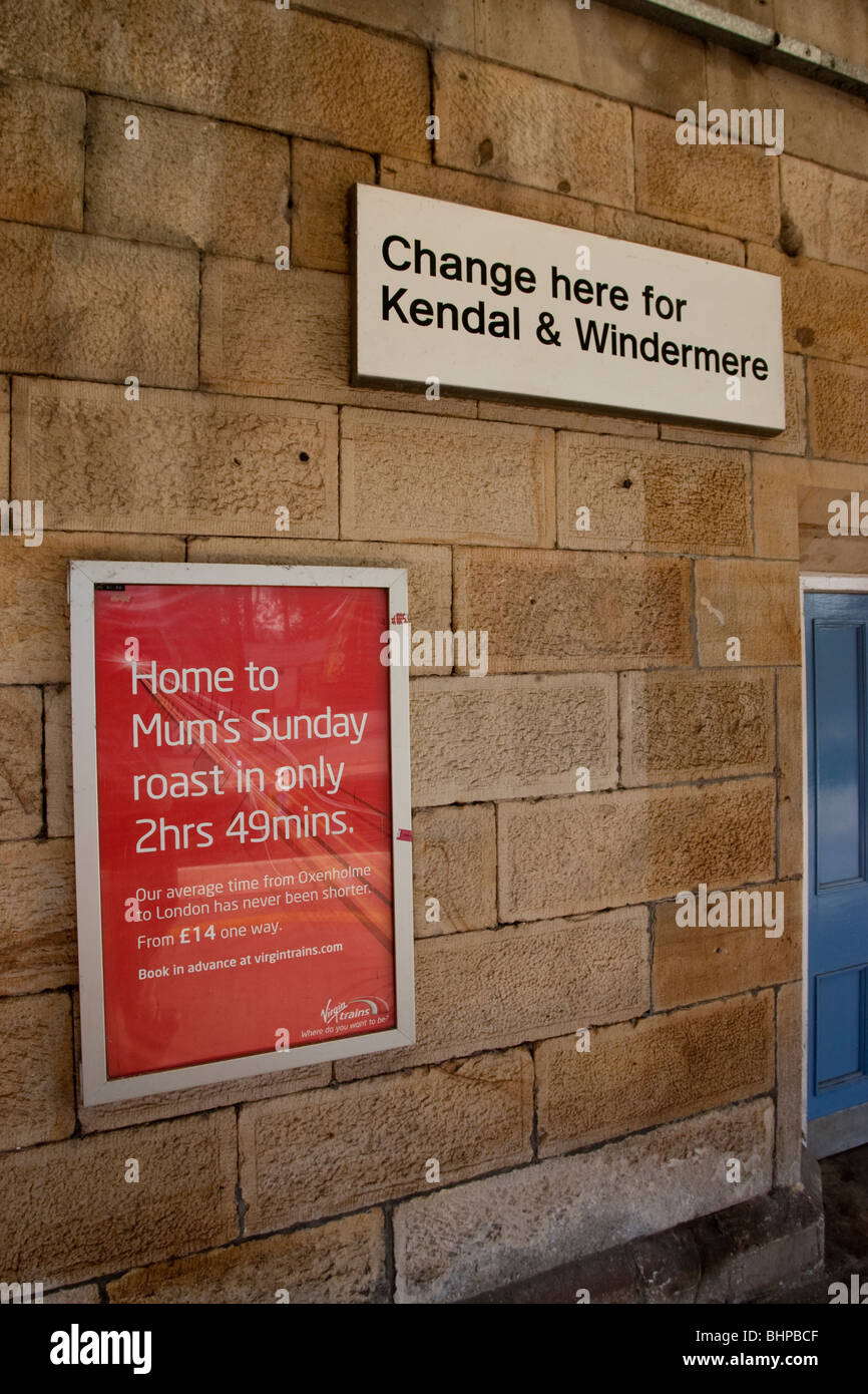 Oxenholme The Lake District Railway Station Stock Photo - Alamy