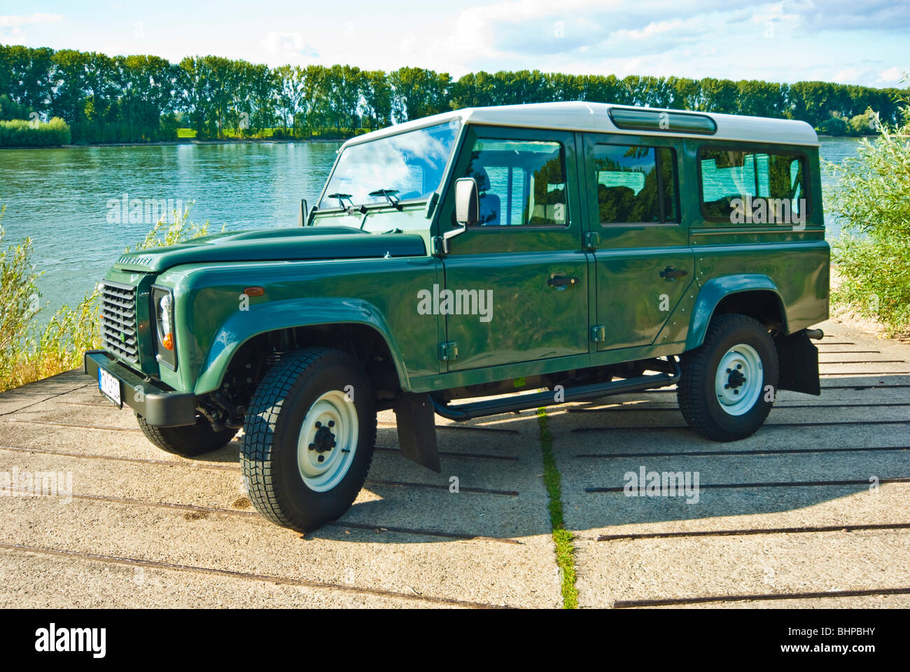 Classical Land Rover Defender 110 off road four wheel drive car, 2008 ...