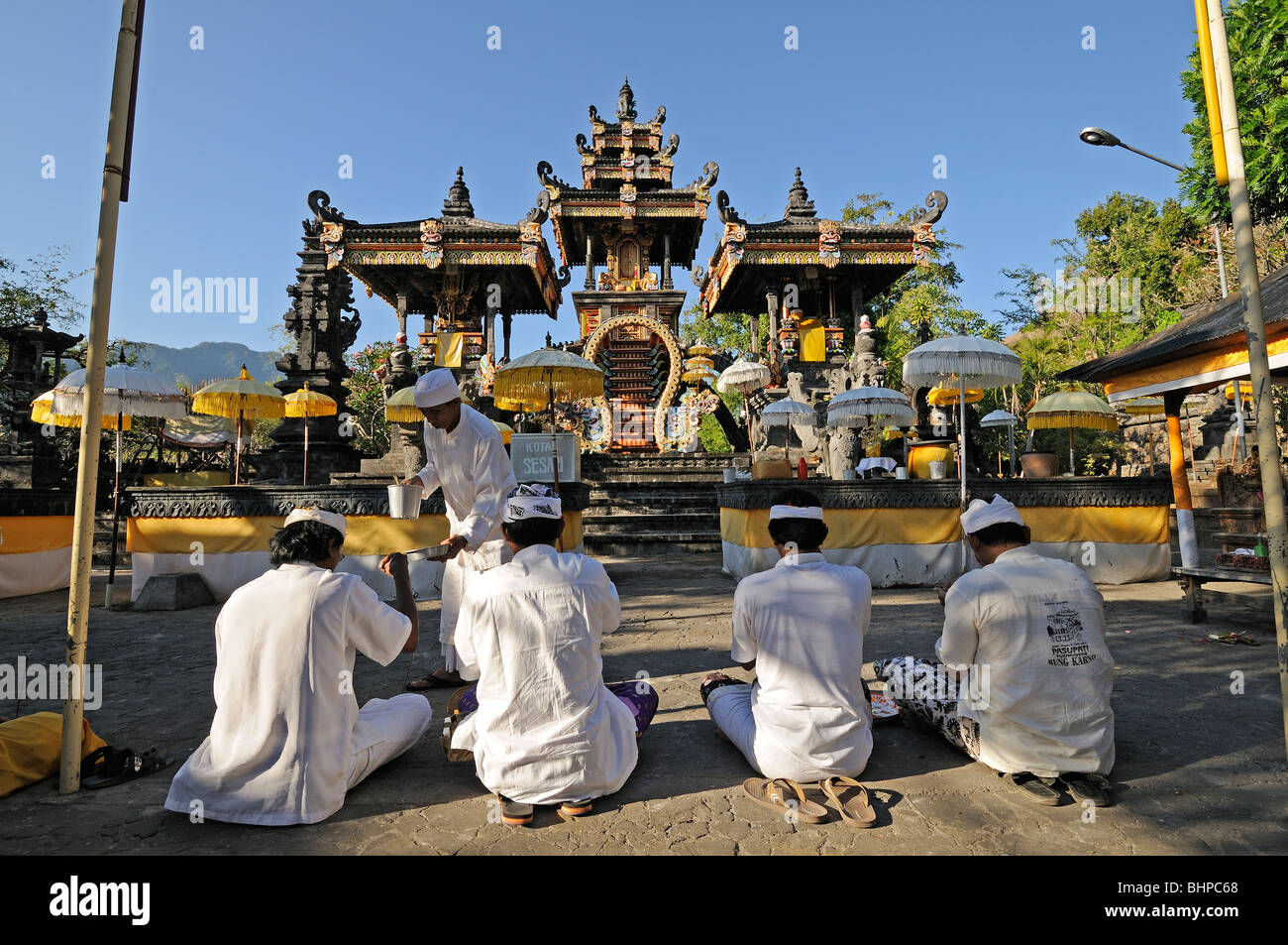 hinduistic ceremony in Melanting Temple, Pemuteran, Bali, Indonesia ...