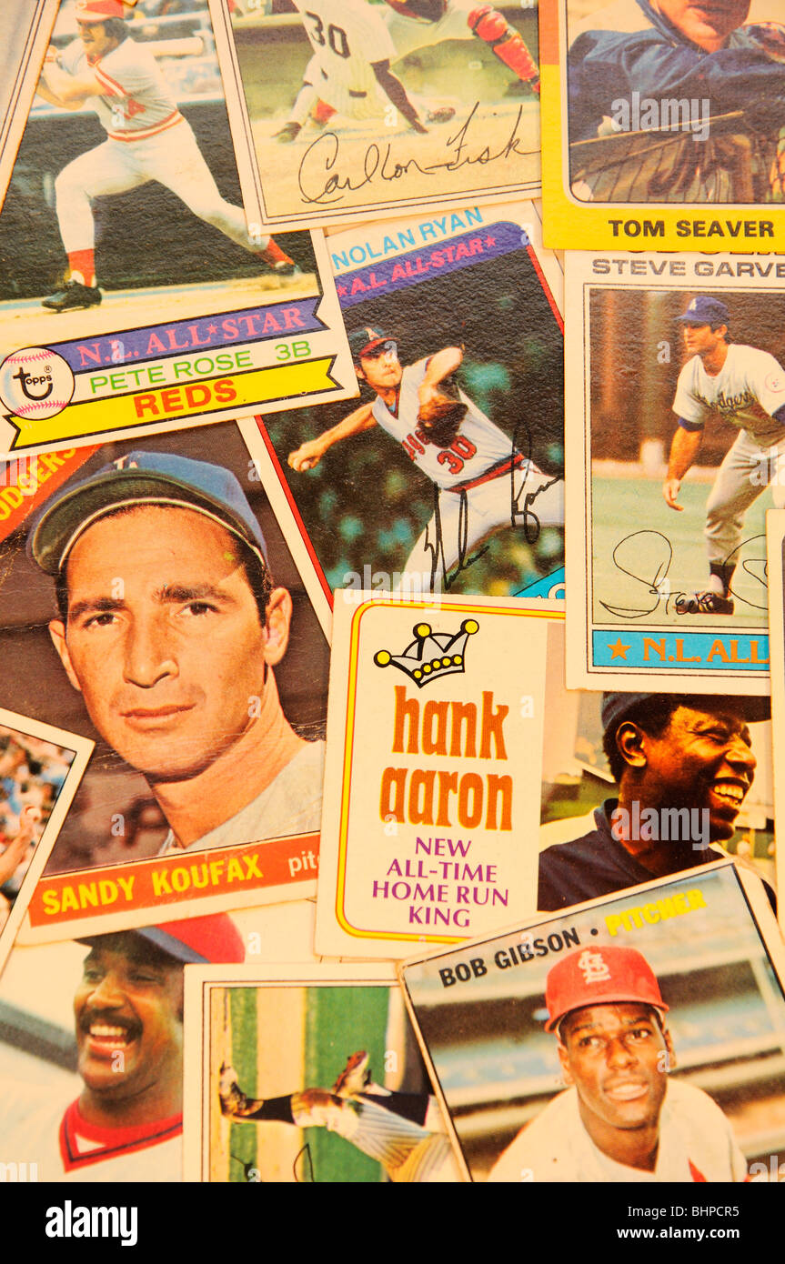 Baseball cards collection Stock Photo - Alamy