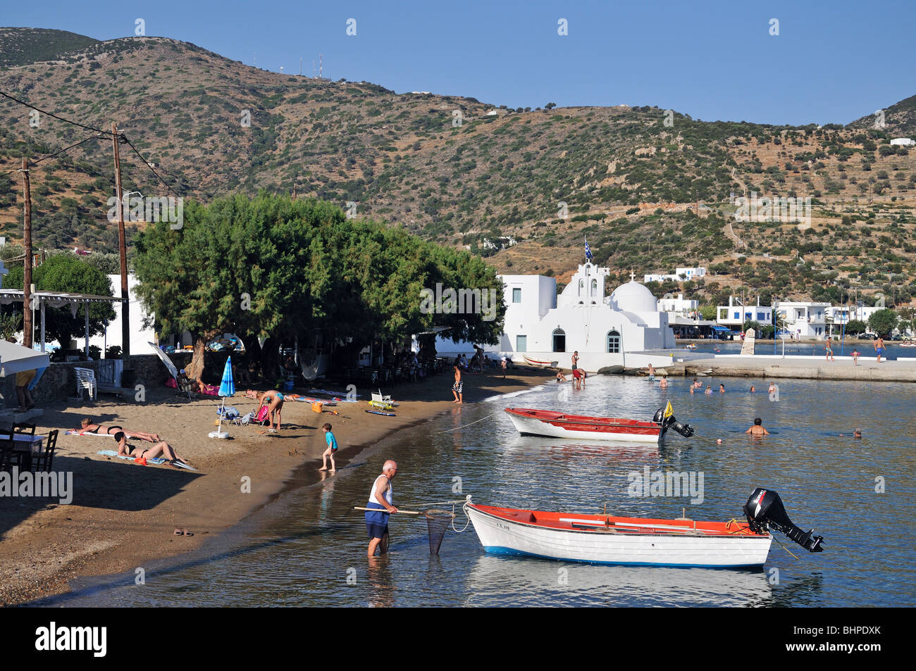 Vathi beach, Sifnos island, Greece Stock Photo - Alamy