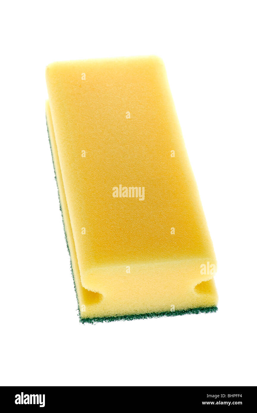 object on white - kitchen tool sponge Stock Photo - Alamy