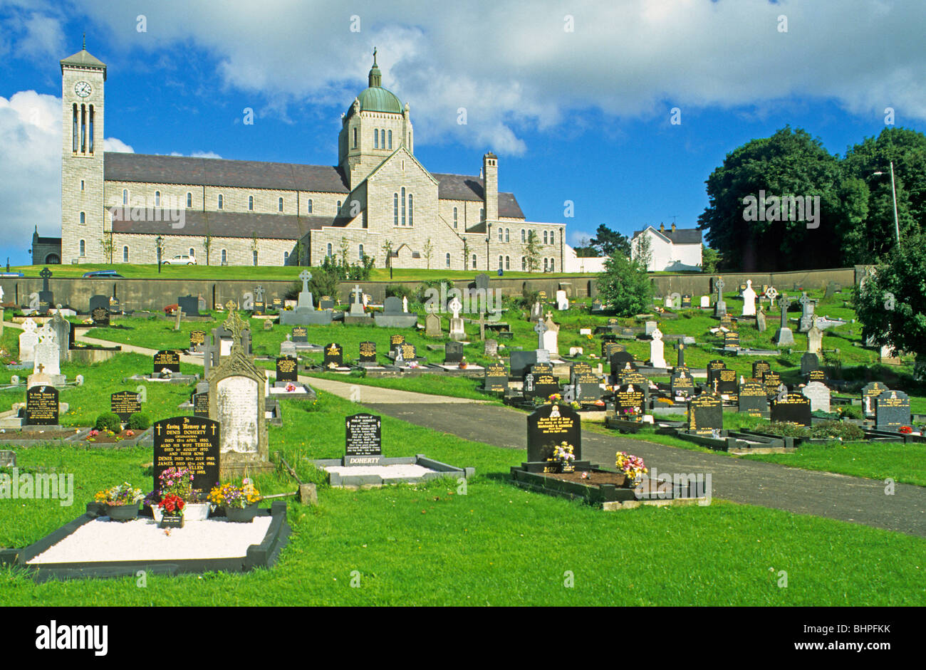 church and graveyard of Carndonagh, Co. Donegal, Republic of Ireland ...