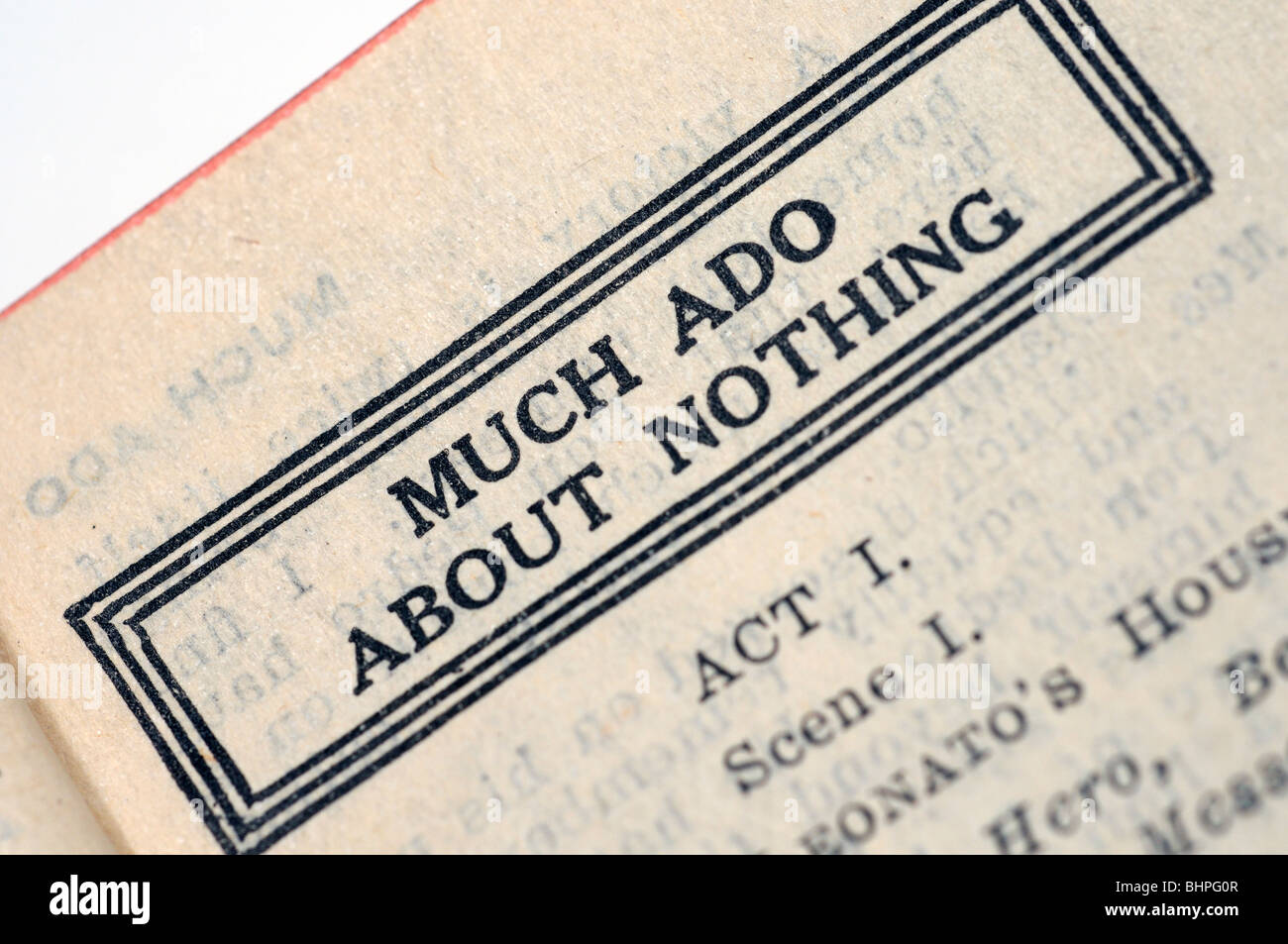 Shakespeare's "Much Ado About Nothing Stock Photo - Alamy