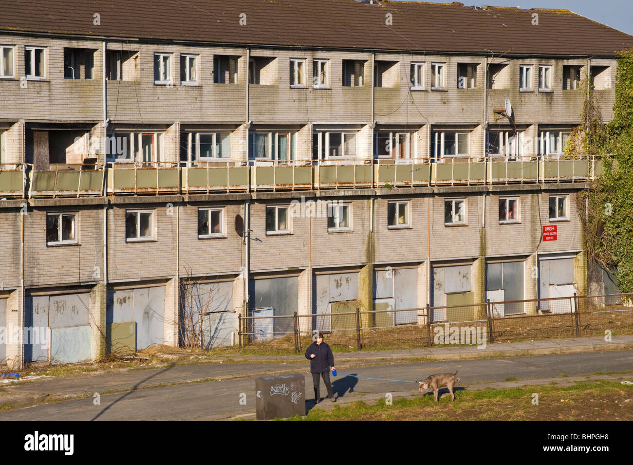 Derelict "Billy Banks" Estate of council flats now known as the Penarth ...