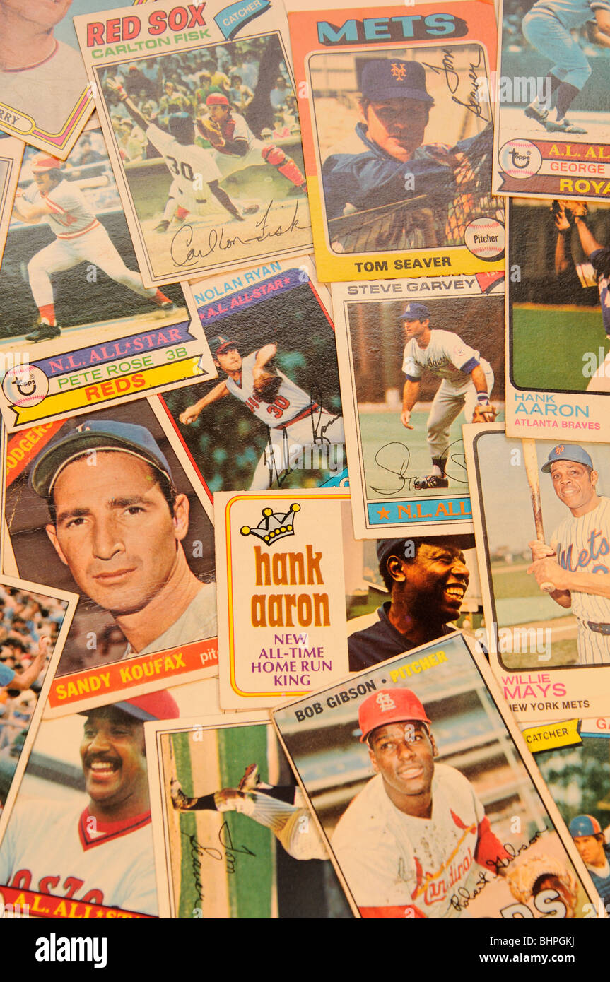 Baseball cards collection Stock Photo - Alamy