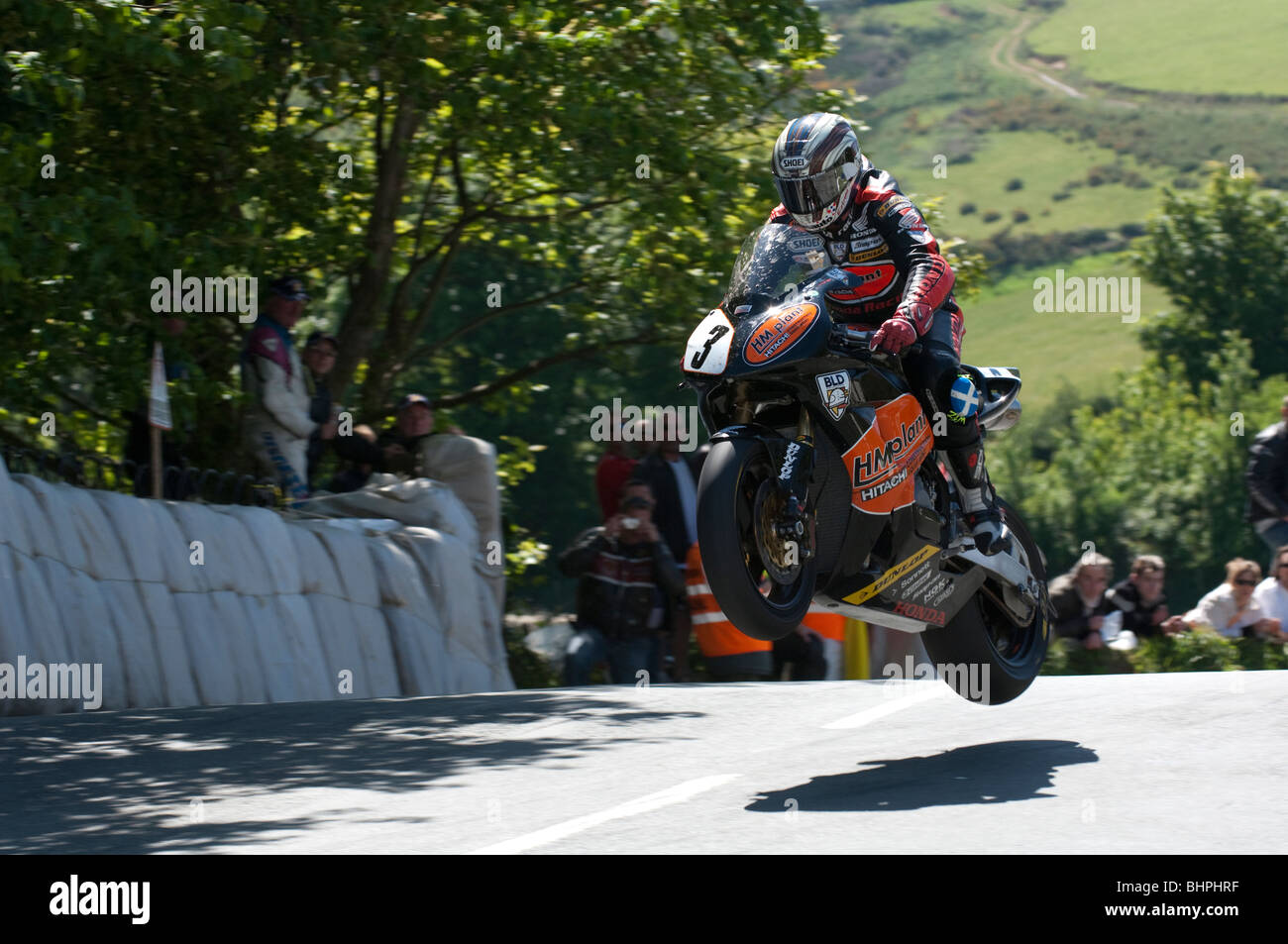 John McGuinness at Ballaugh Bridge, Isle of Man TT Races 2006, TT ...