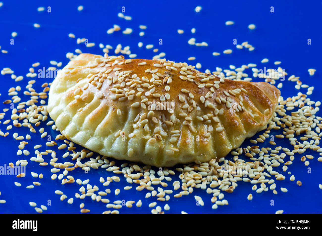 Lebanese Cheese Samosa covered with sesame seeds Stock Photo - Alamy