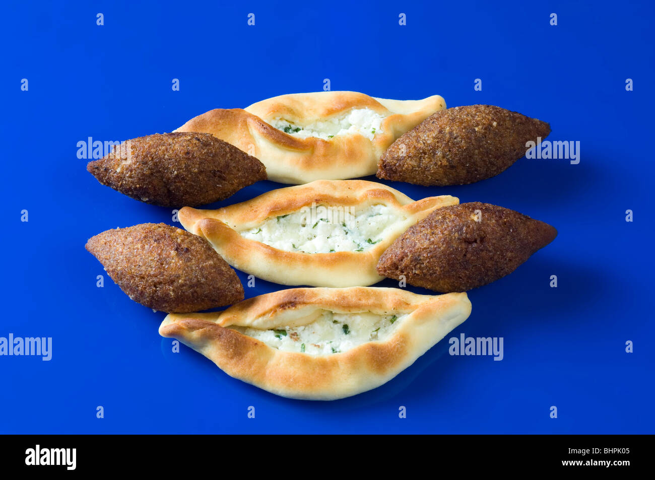 Cheese Samosa and fried Kibbeh Beirut Lebanon Middle East Stock Photo ...
