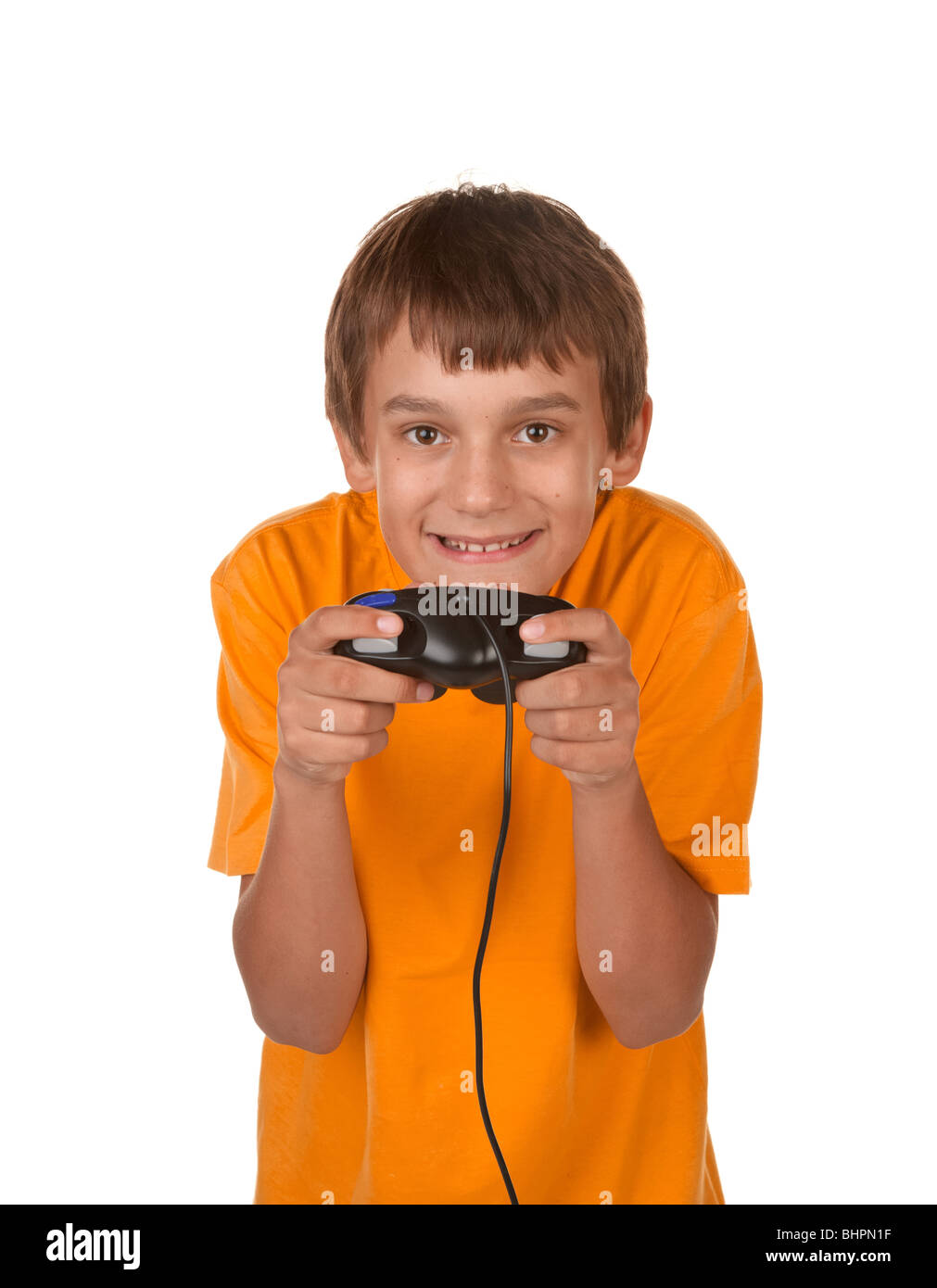 a boy playing computer or video games Stock Photo - Alamy