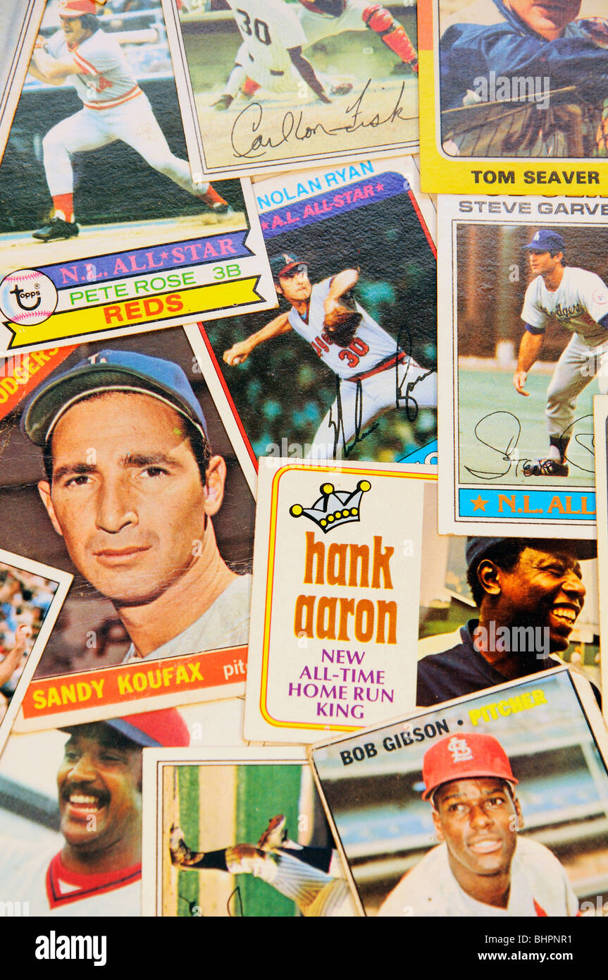 Baseball cards collection Stock Photo - Alamy