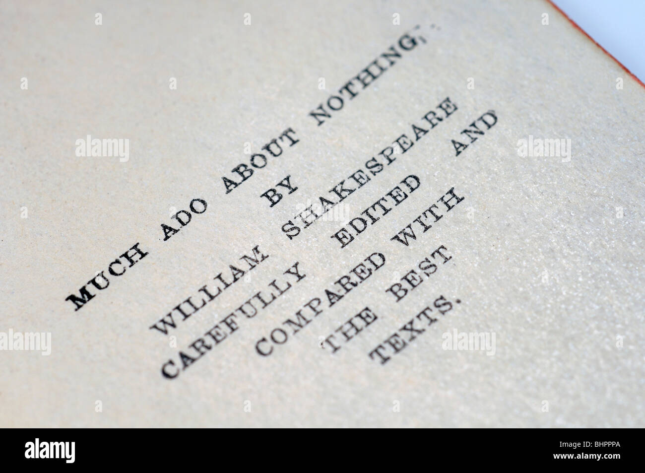 Shakespeare's "Much Ado About Nothing Stock Photo - Alamy