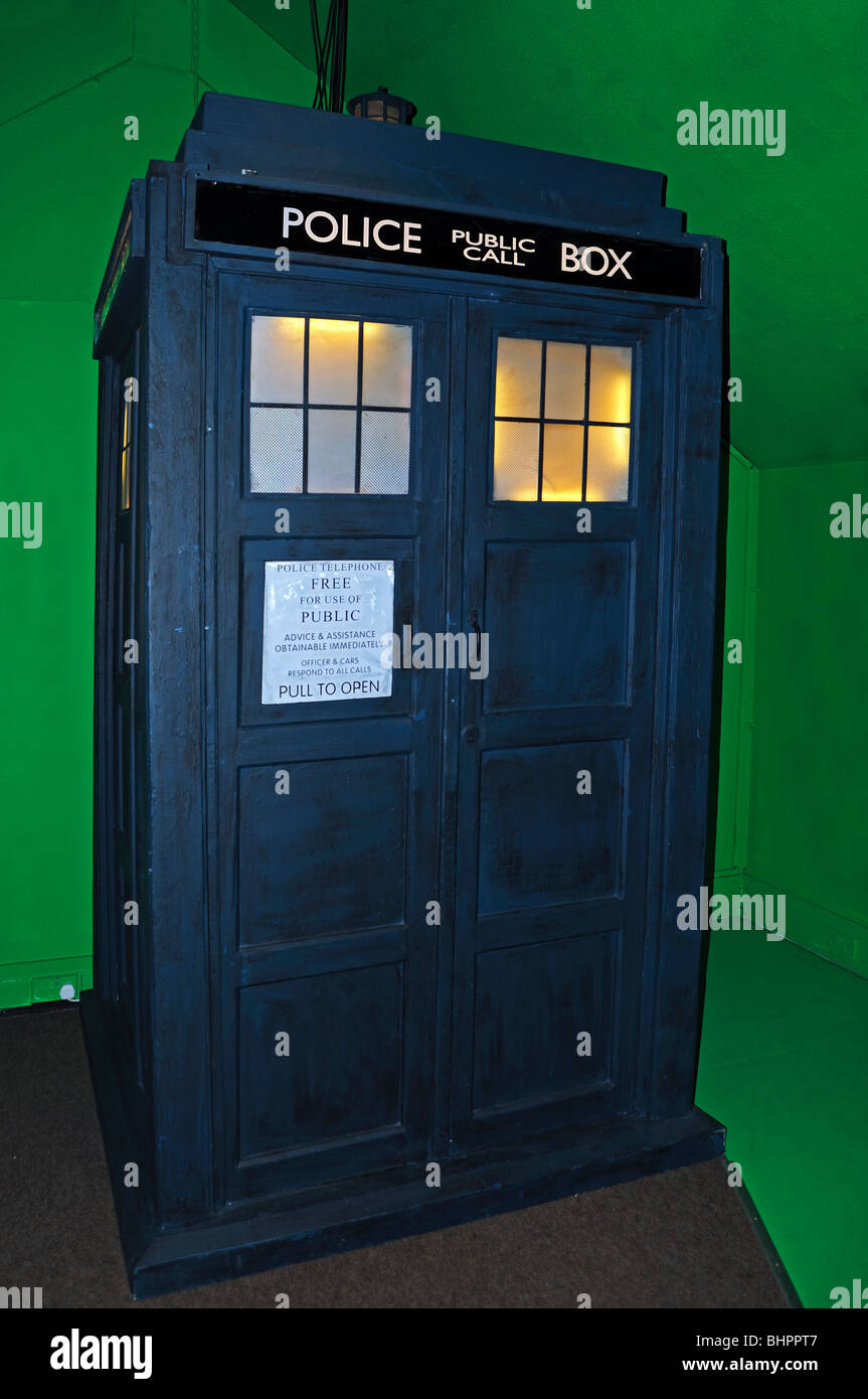 the " tardis " in a Dr.Who exhibition at Lands End in cornwall, uk ...