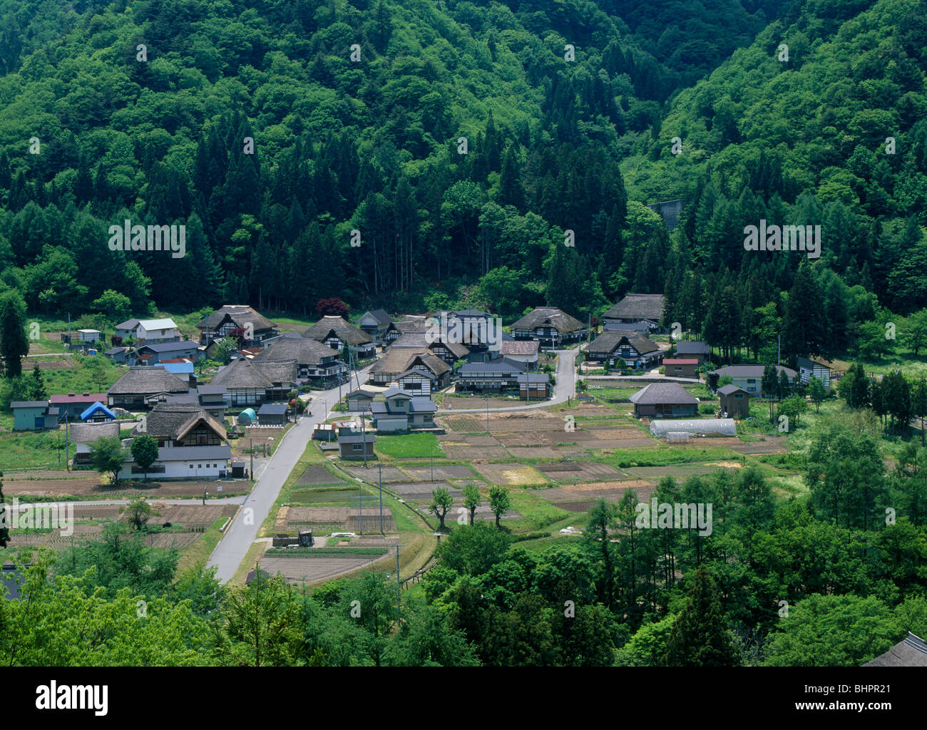 Maezawa Magariya Shuraku, Minamiaizu, Fukushima, Japan Stock Photo - Alamy