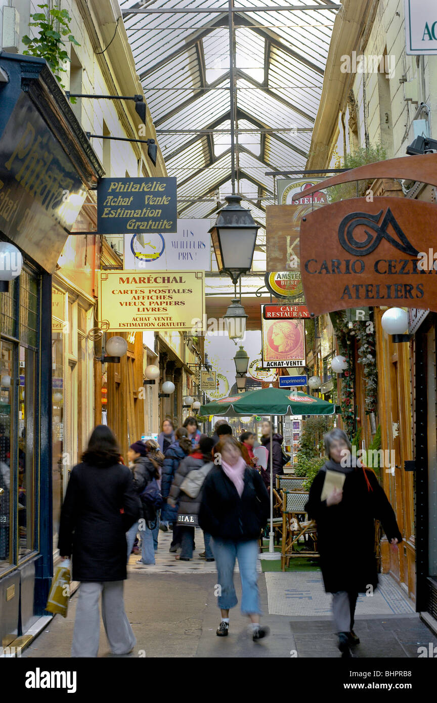 Woman Walking, inside COVERED SHOPPING PASSAGES " PASSAGE. DES ...