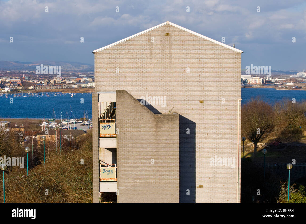 Derelict "Billy Banks" Estate of council flats now known as the Penarth ...
