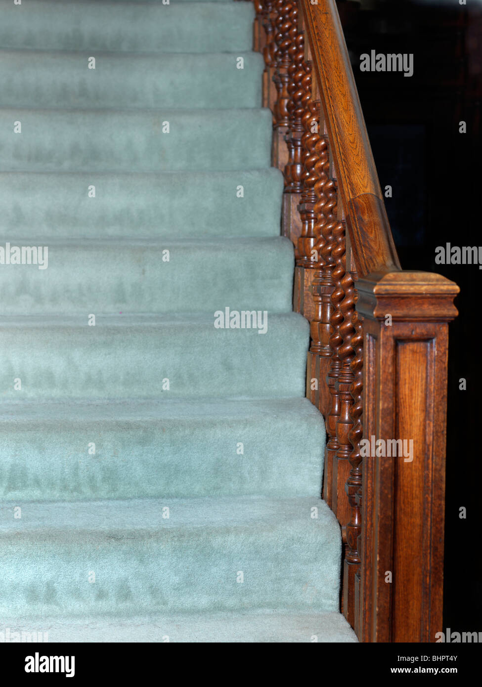 Stairs with Banisters Stock Photo - Alamy