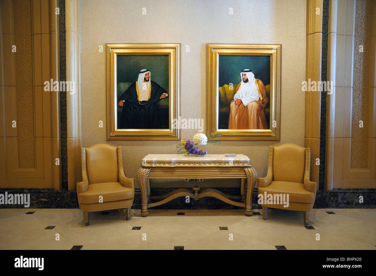 Interior of the Emirates Palace, Abu Dhabi, United Arab Emirates Stock ...