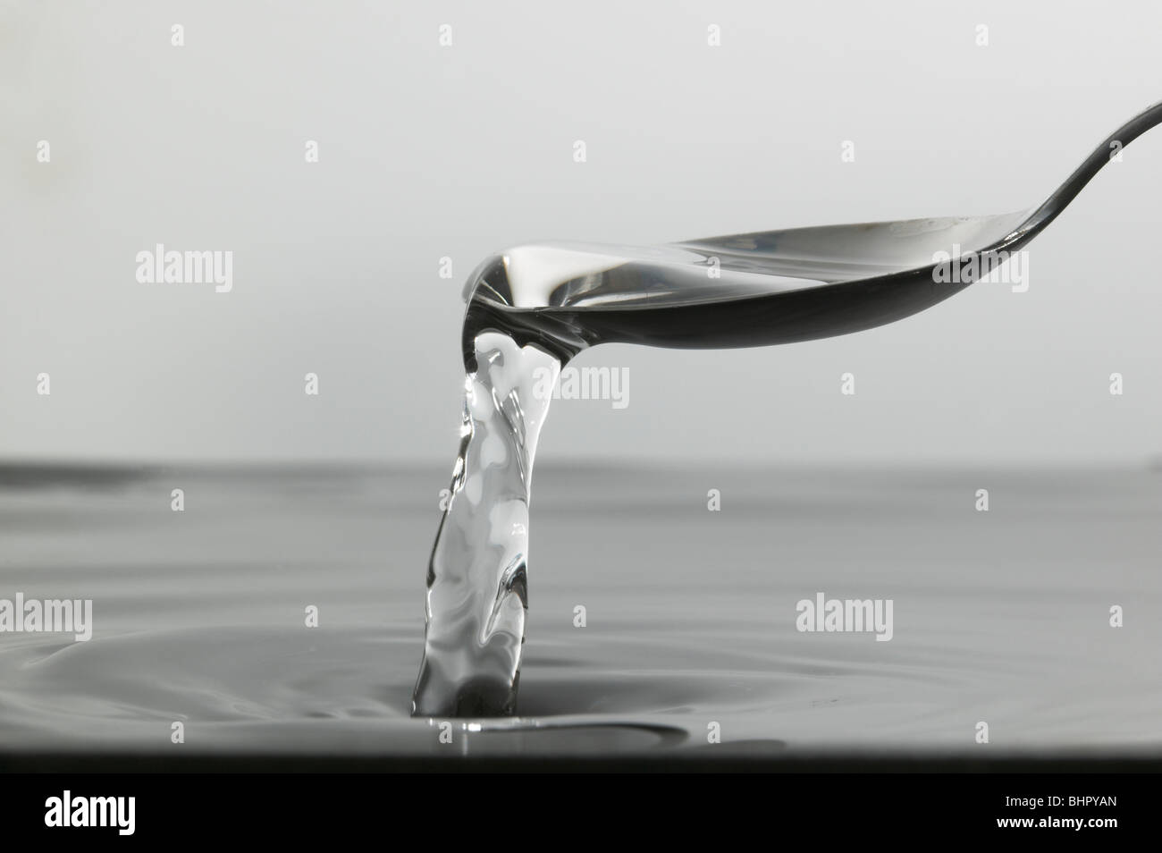 Spoon and water Stock Photo - Alamy