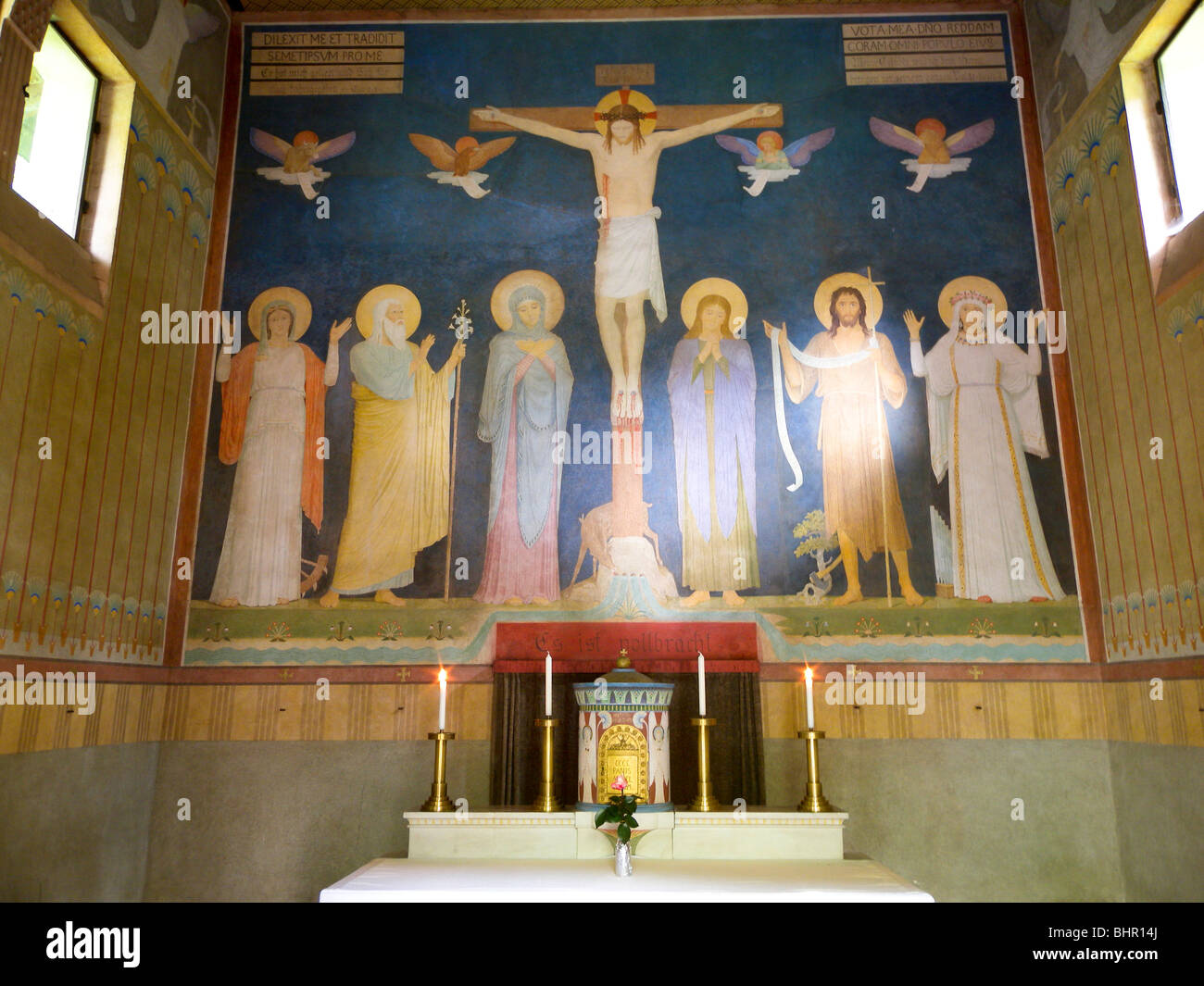 Chapel St. Maurus near Beuron, Danube, nature park upper Danube, Baden ...