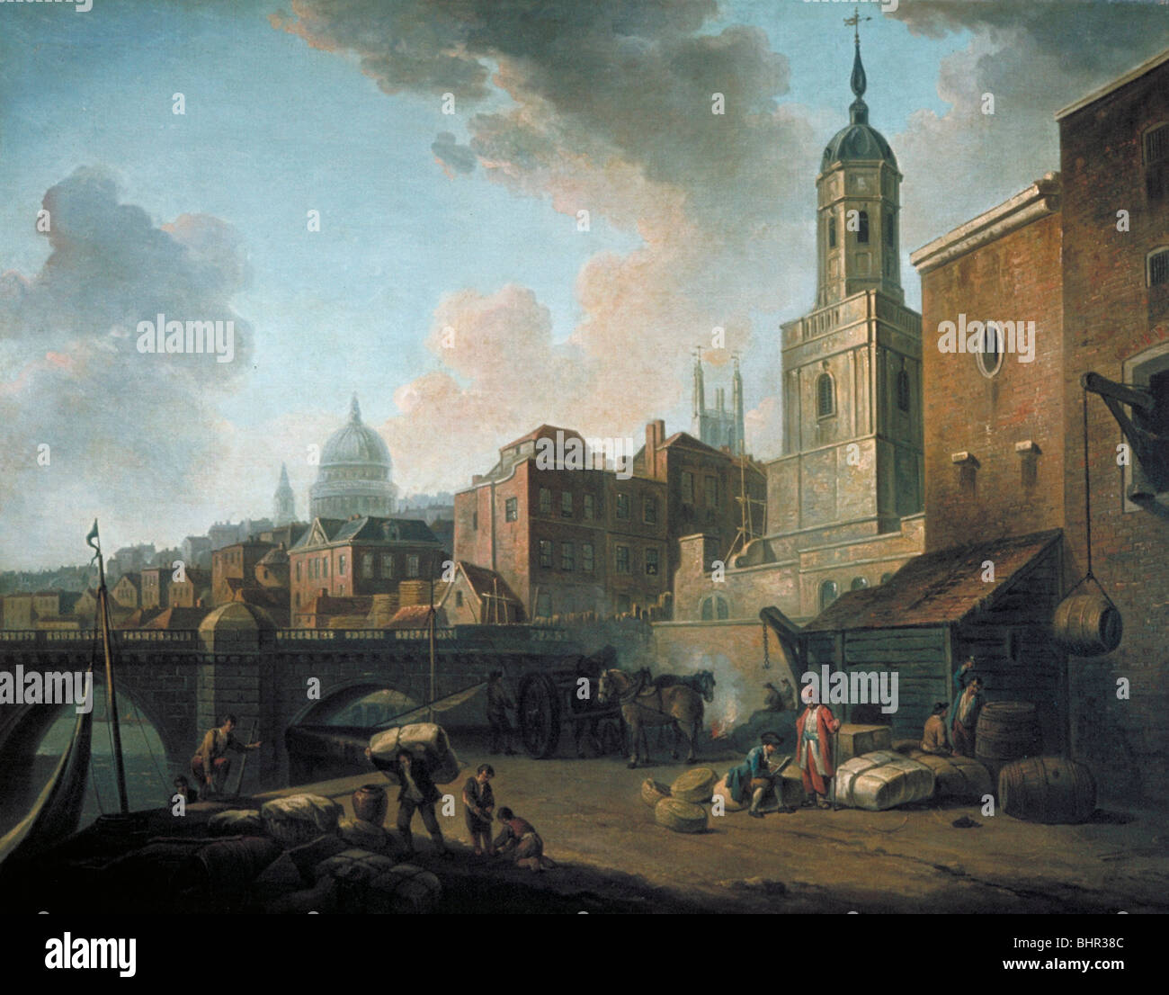 'Fresh Wharf, near London Bridge', c1762. Artist: William Marlow Stock ...
