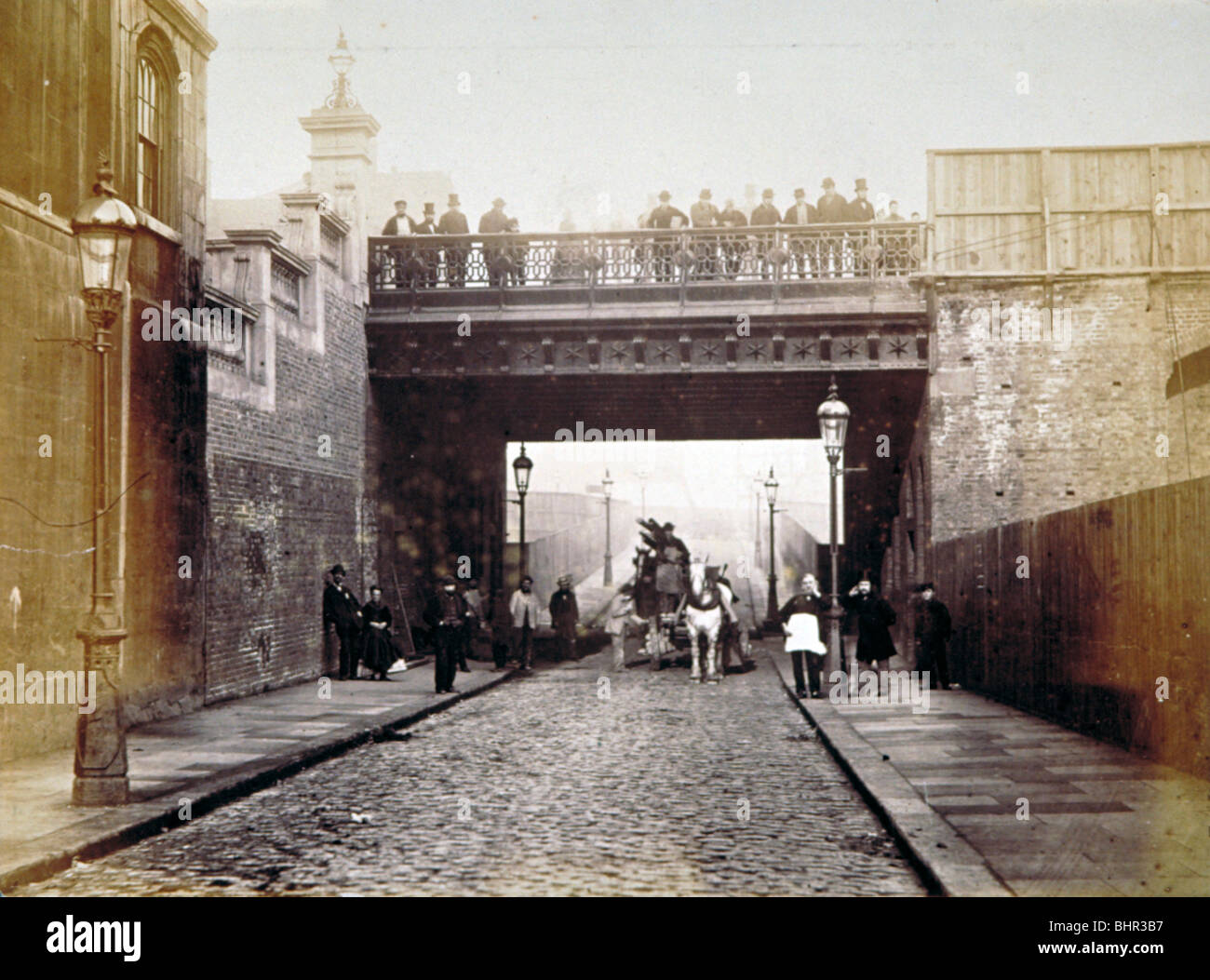 View of Shoe Lane Bridge, City of London, 1869. Artist: Henry Dixon ...