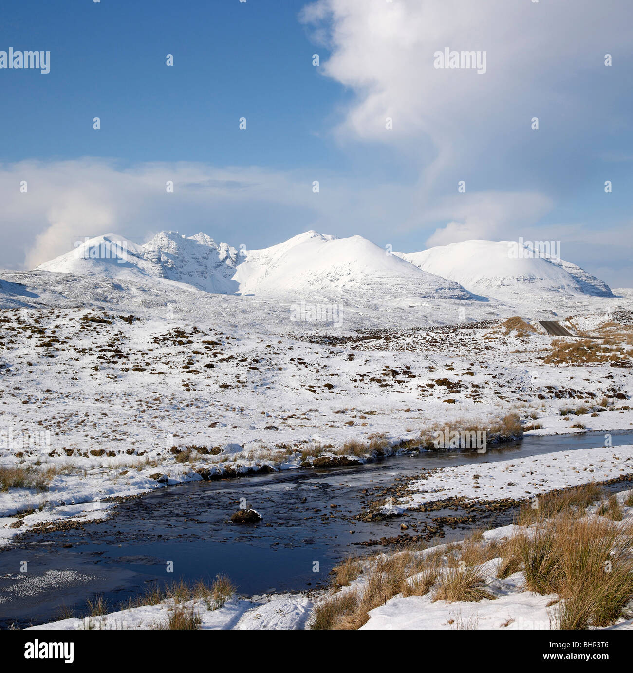 An Teallach, snow covered in the big freeze of 2010, Wester Ross ...