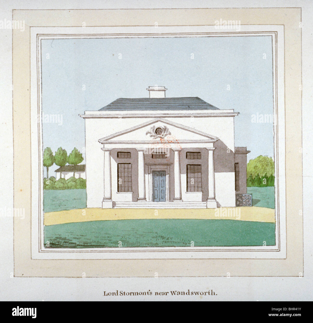 View of Lord Stormont's mansion near Wandsworth, London, c1800. Artist ...