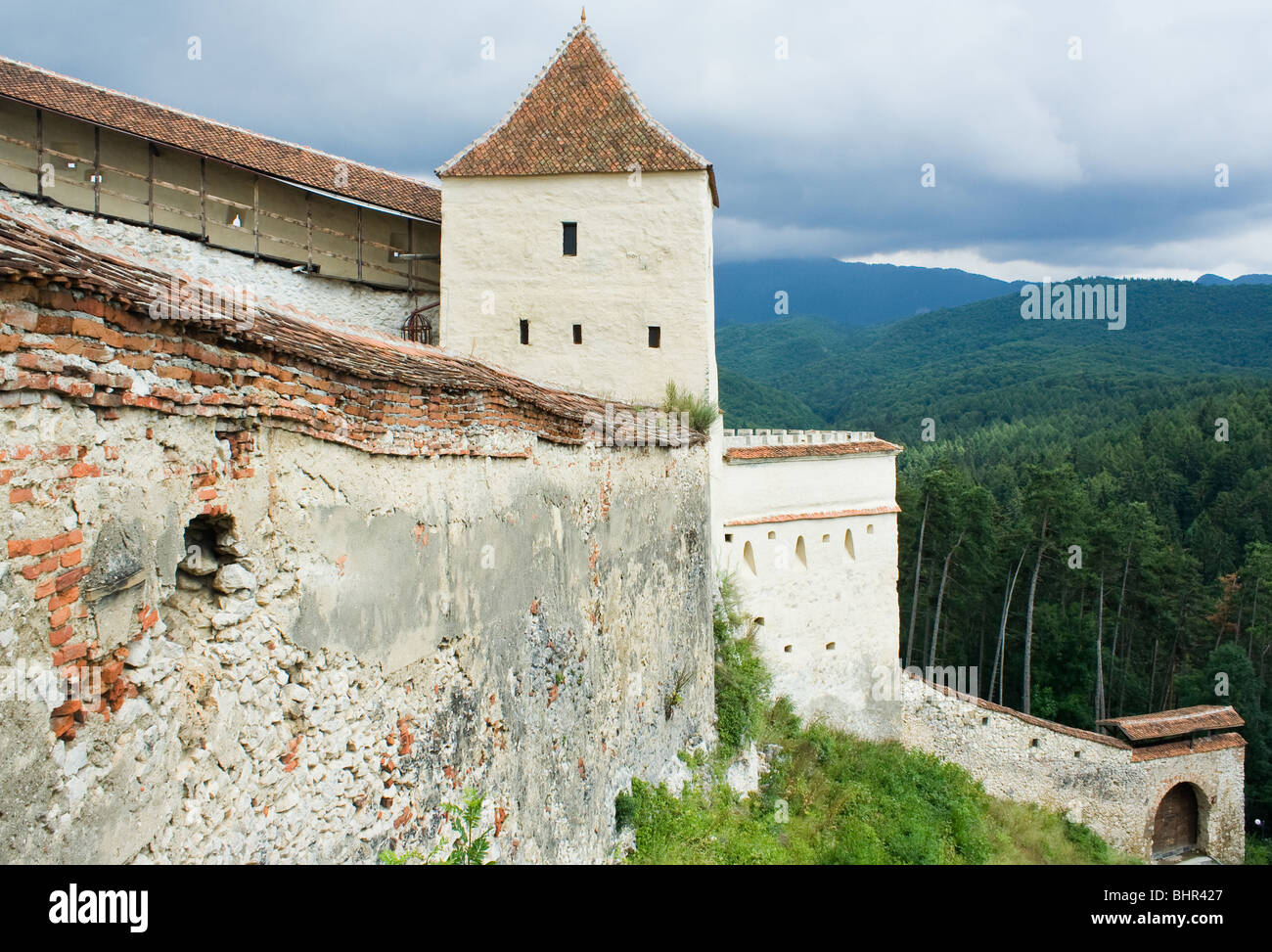 Ruins of a medieval castle in Romania Stock Photo - Alamy