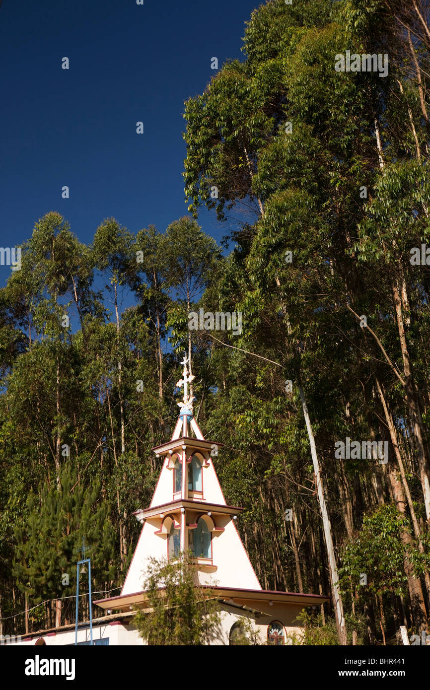 India, Kerala, Munnar, religion, Christian church capella dwarfed by ...