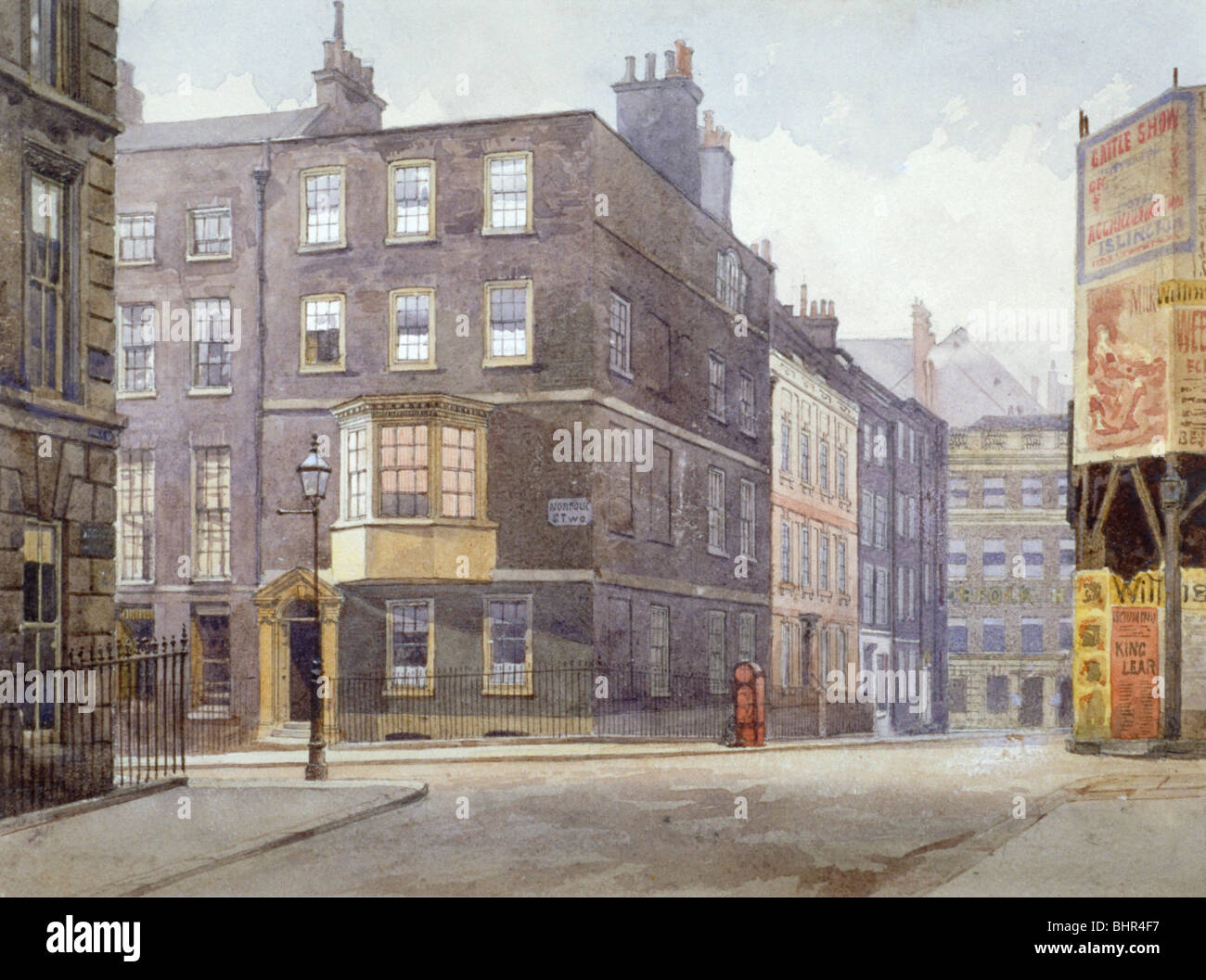 View of the junction of Howard Street and Norfolk Street, London, 1880 ...