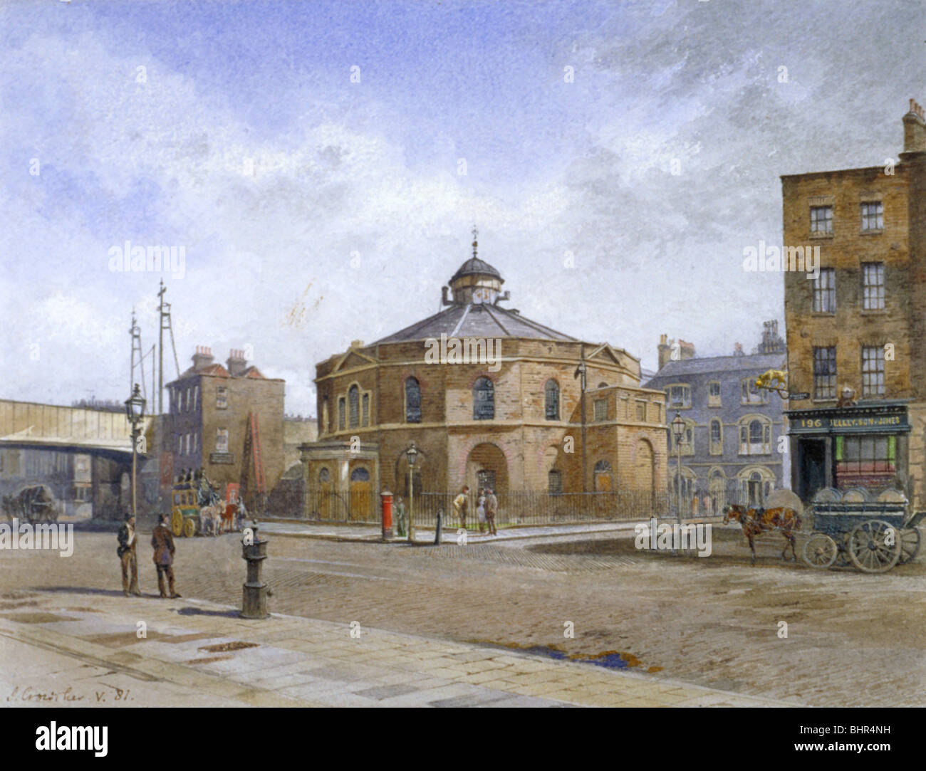 Surrey Chapel, no 196 Blackfriars Road, Southwark, London, 1881. Artist ...