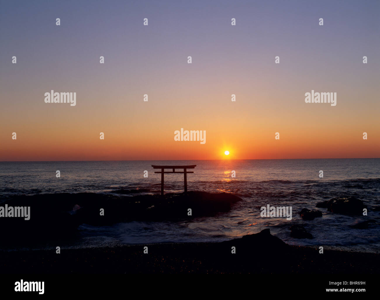 Rising Sun at Oarai Coast, Oarai, Ibaraki, Japan Stock Photo - Alamy