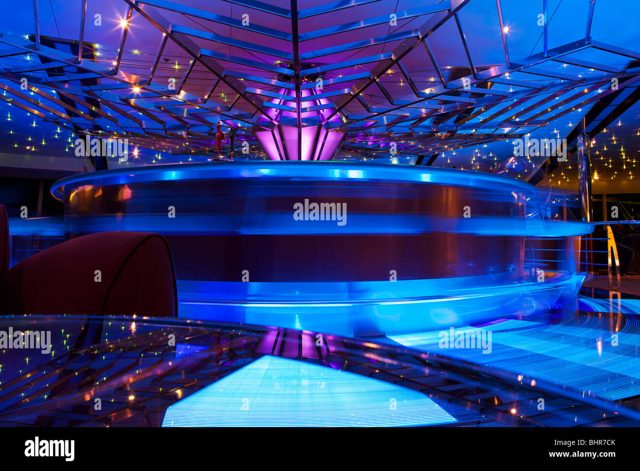 Revolving bar on cruise ship, long exposure Stock Photo - Alamy