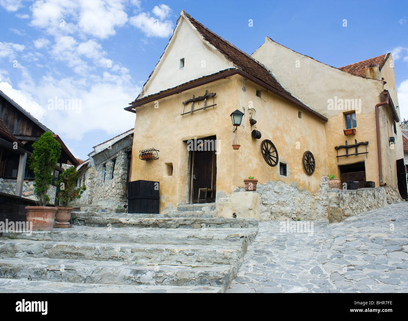 Ruins of a medieval castle in Romania Stock Photo - Alamy