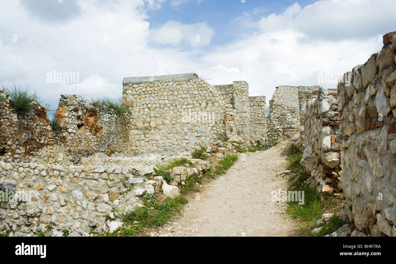 Ruins of a medieval castle in Romania Stock Photo - Alamy