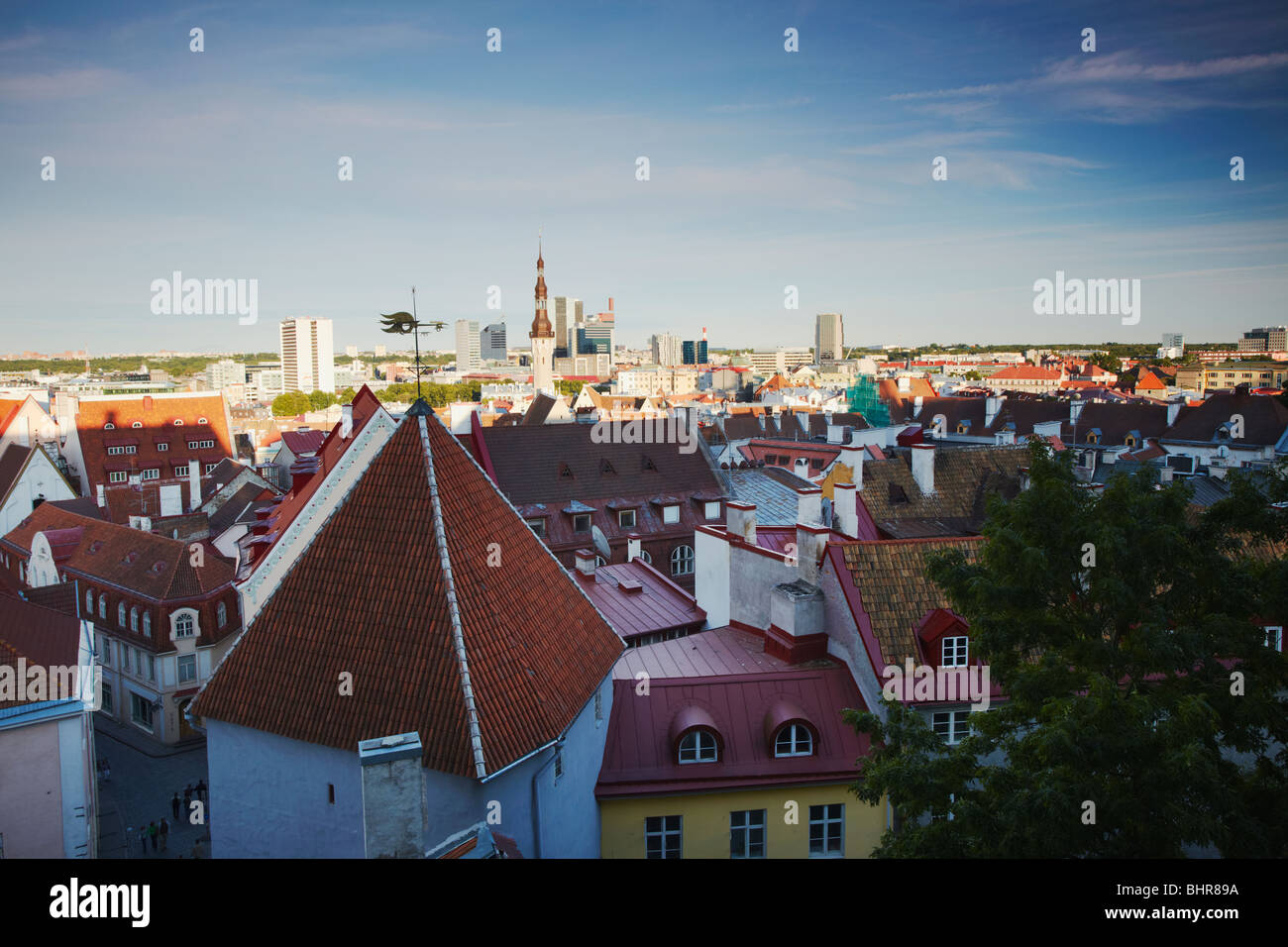 Estonia, Eastern Europe, Baltic States, Tallinn, View Of Old Town Stock ...