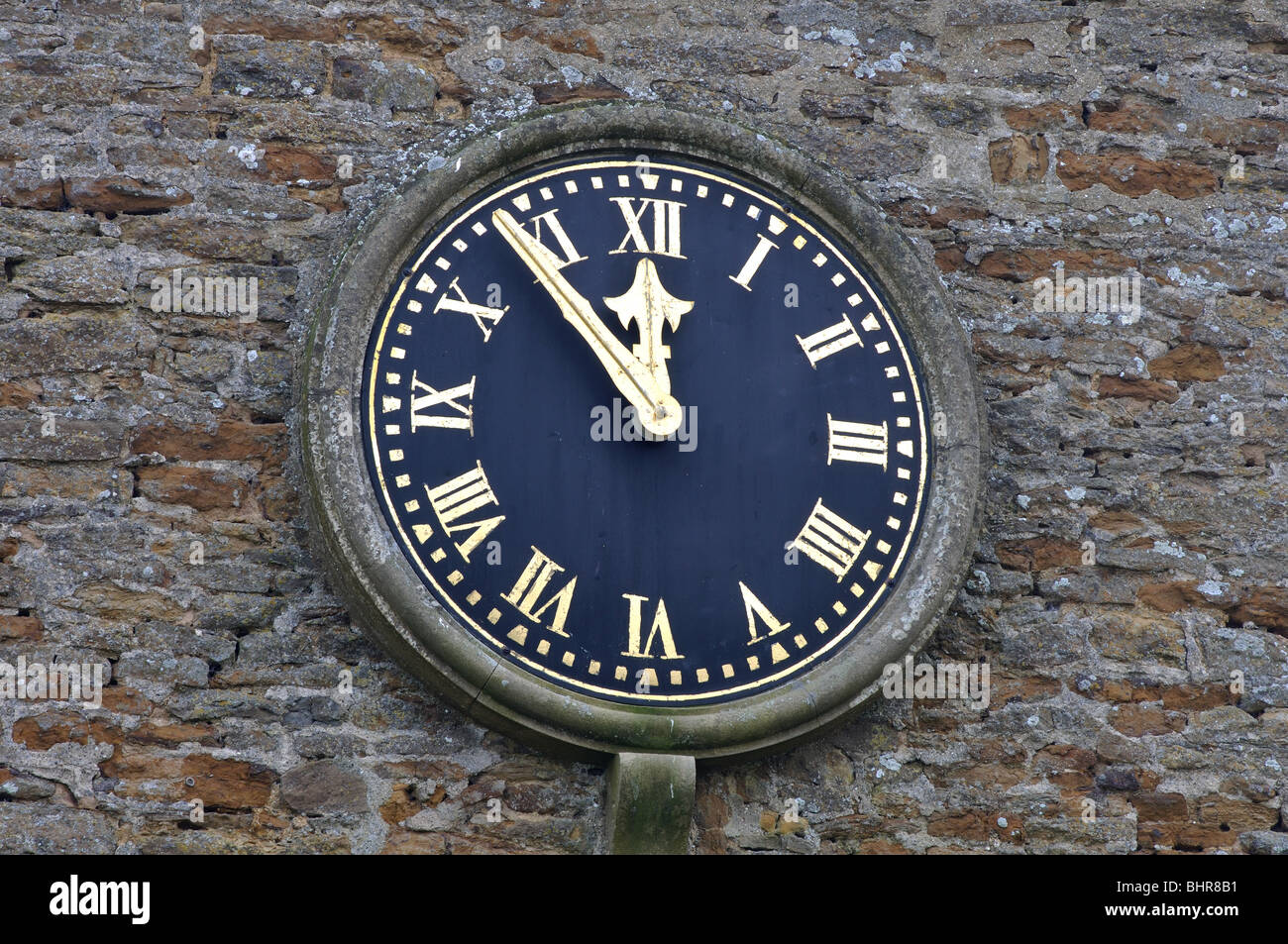 Clock on All Saints Church, Norton, Northamptonshire, England, UK Stock ...